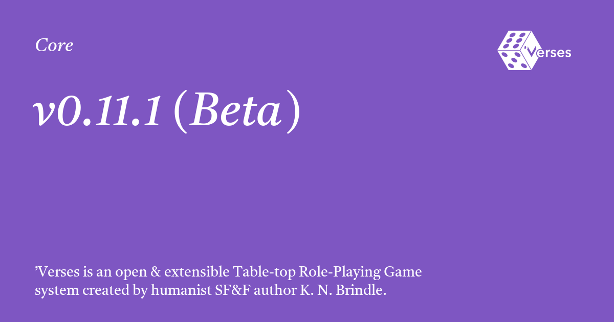 v0.11.1 (Beta) - Core